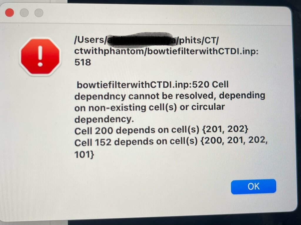 Request for Guidance on Resolving Geometry Error in PHITS Input File ...