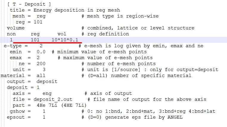 Volume in T-deposit tally - Questions - PHITS Forum
