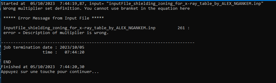 error messages - Questions - PHITS Forum