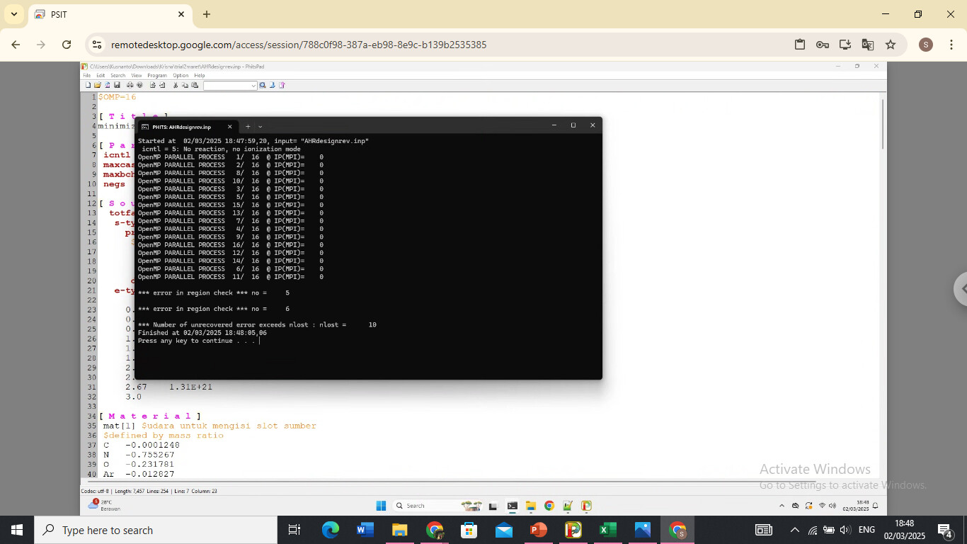 Lost Particle and Geometry Error in PHITS Simulation - Questions - PHITS Forum