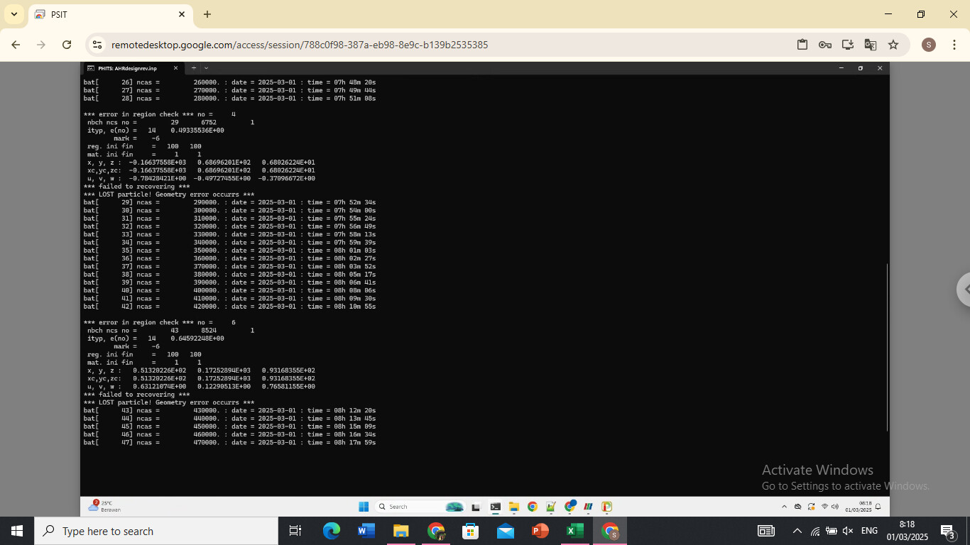 Lost Particle and Geometry Error in PHITS Simulation - Questions ...