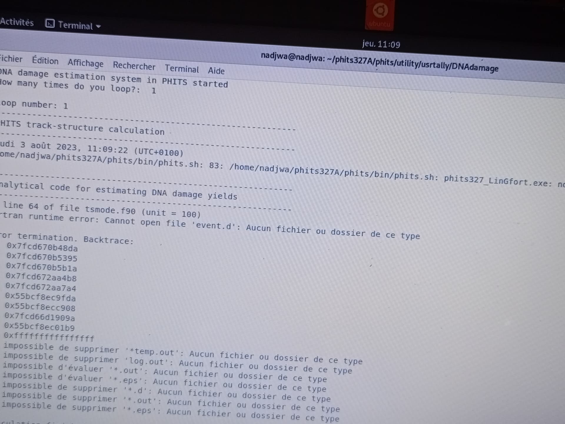 Phits compile (DNAdamage folder) - nadjwa の #36 - Questions - PHITS Forum