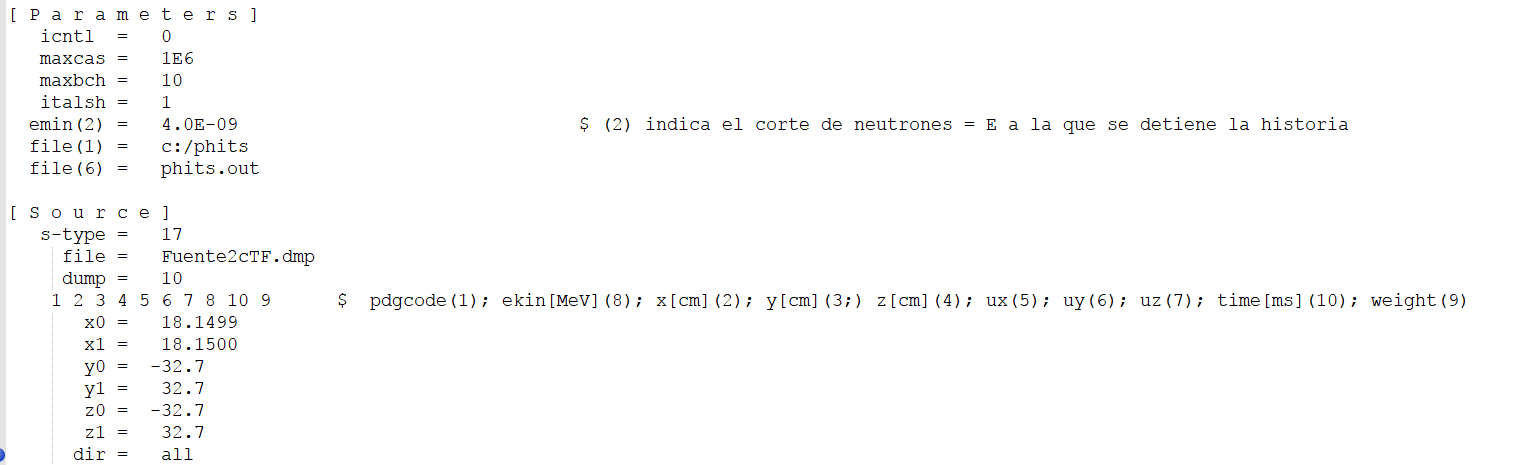 Error in .dmp file - Questions - PHITS Forum